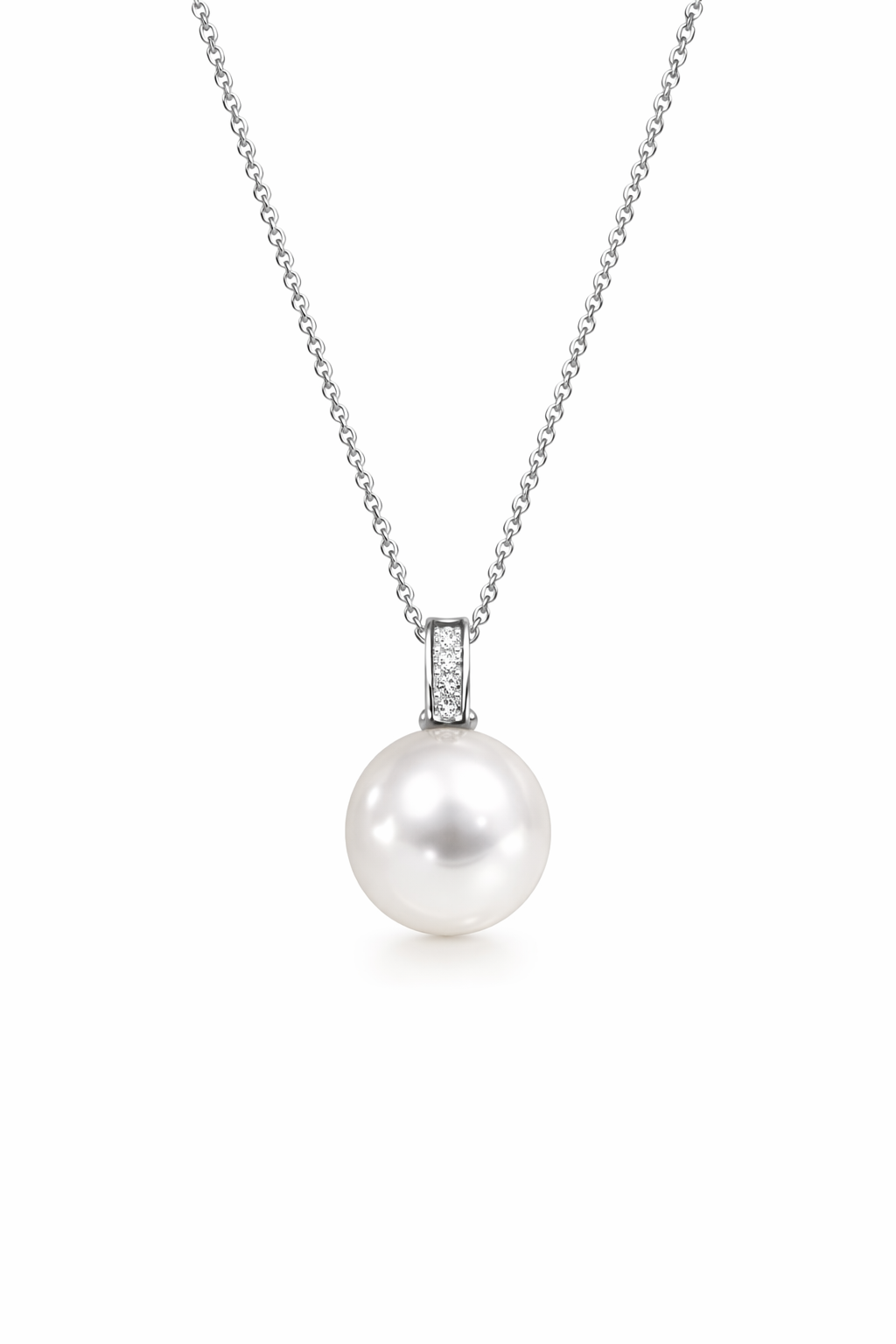 B 8mm Pearl Pendant + Silver Necklace | The Solo Path | In stock｜Ships ...